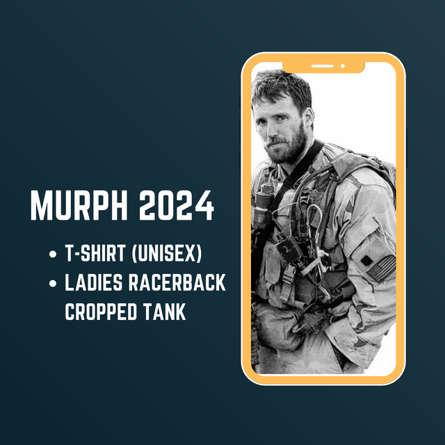 Murph 2024 Hero WOD Desert Camo Flag T-Shirt w/Front-Back Designs ...